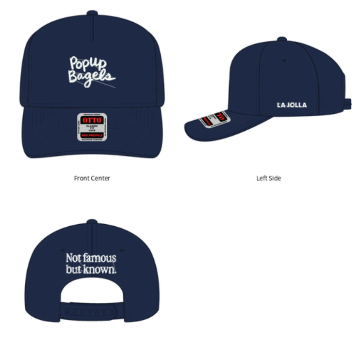 100 Custom OTTO CAP 5 Panel Mid Profile Baseball Cap - LA JOLLA – Elevate